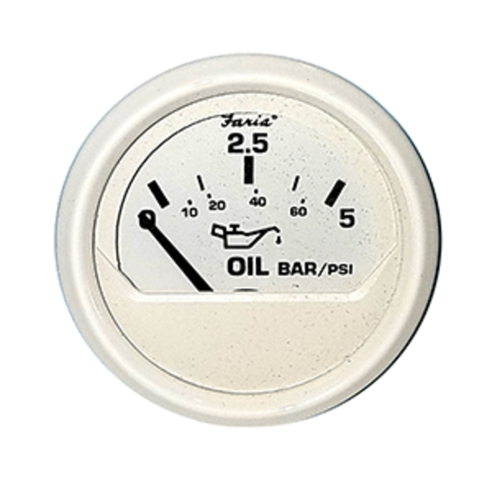 Faria 2 Oil Pressure Gauge (5 Bar) Metric - Dress White - Walmart.com