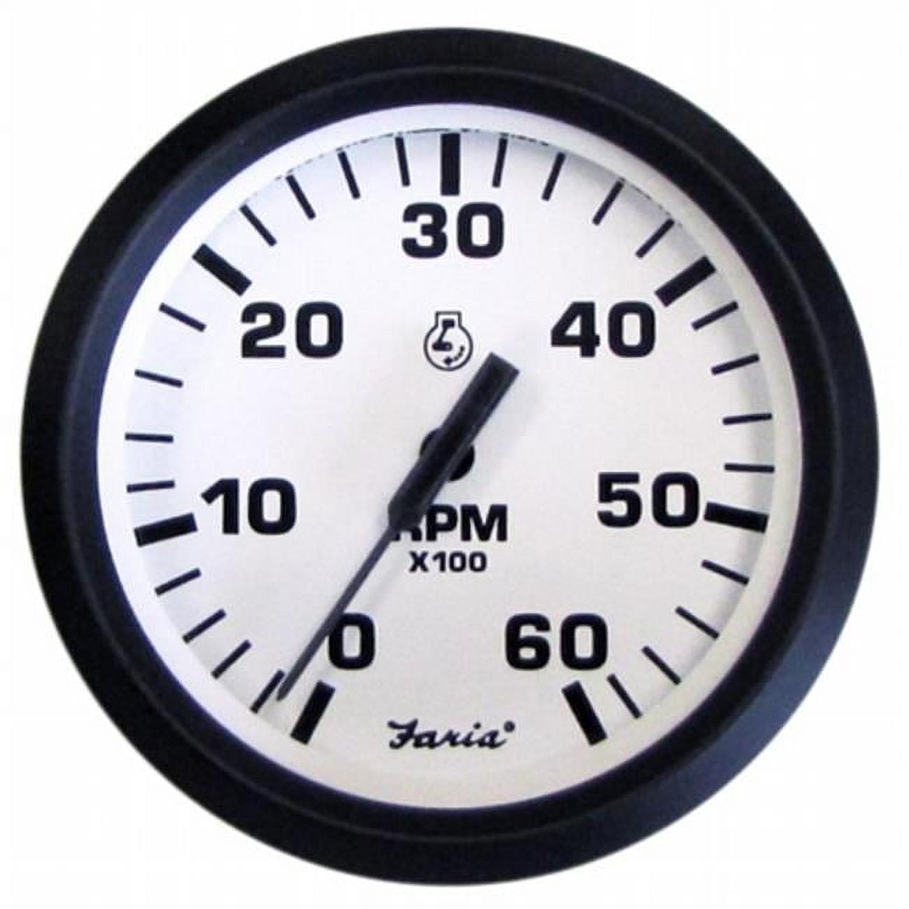 Faria 32904 Euro Tachometer (6000 RPM) Gas - 4", White - Walmart.com