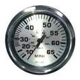 Faria 36010 Spun Speedometer Gauge 4" - Silver, 65 MPH - Walmart.com