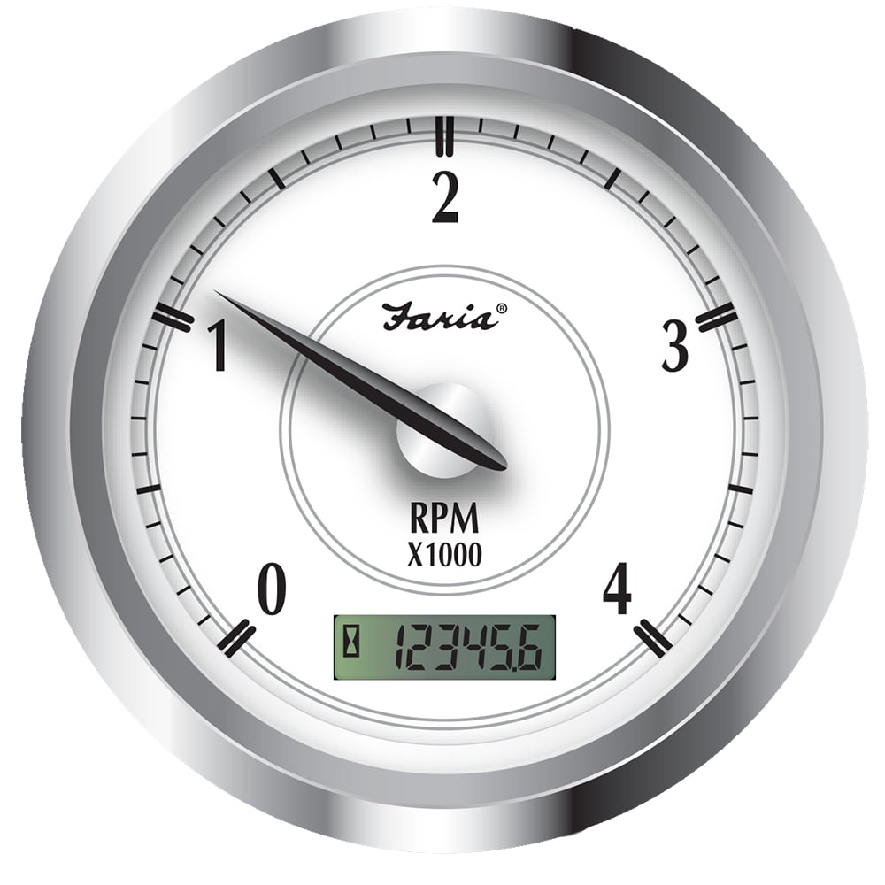 Faria Newport SS 4" Tachometer w/Hourmeter f/Diesel w/Magnetic Pick-U ...