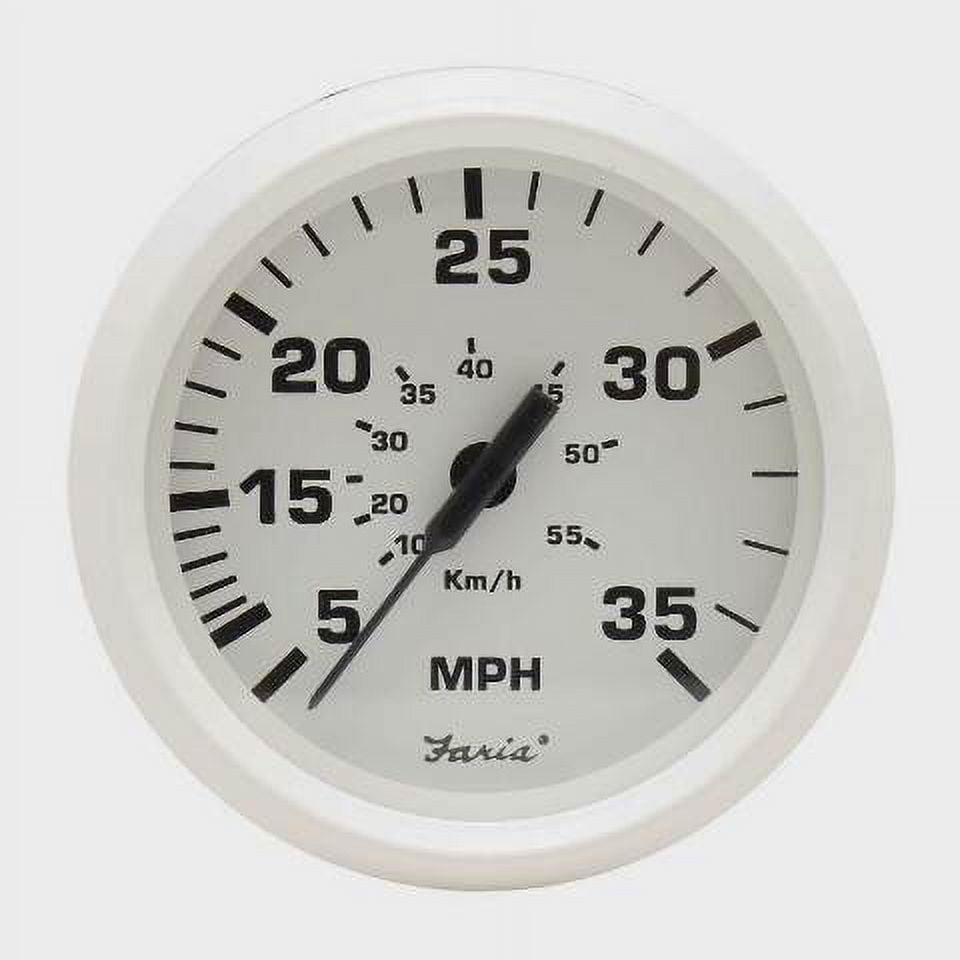 Faria Beede Boat Speedometer Gauge SE9494B | Dress White 3 1/4 Inch ...