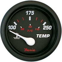 Faria Beede 13110 Dress Water Temperature Gauge (100-250°F) - 2', Whit ...