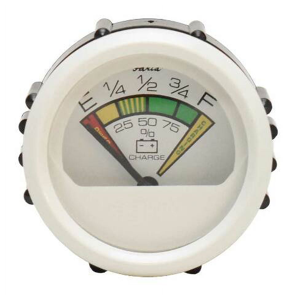 Faria Boat Battery Condition Indicator Gauge VP7909A | White - Walmart.com