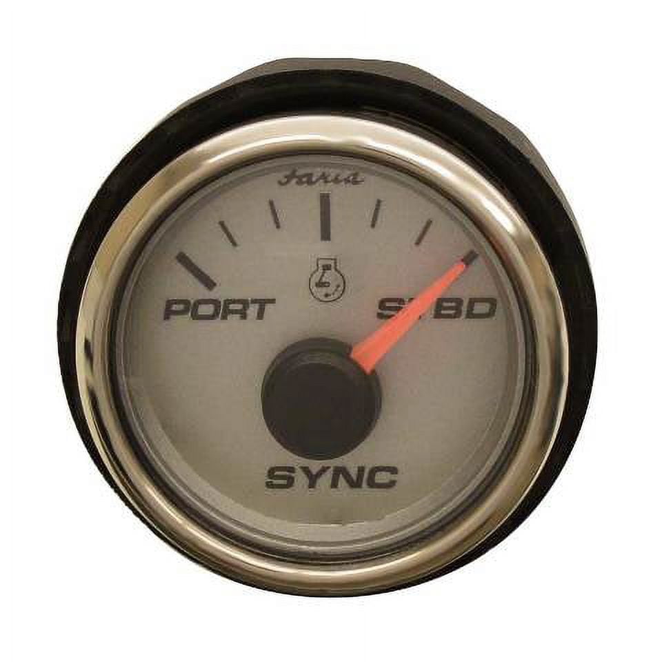 Faria Boat Engine Synchronizer Gauge SYR902A | Diesel 2 Inch Silver ...
