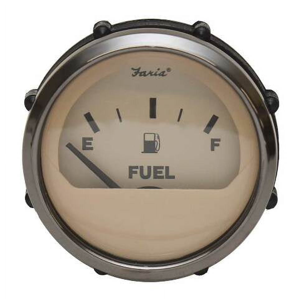 Faria Boat Fuel Level Gauge GP8154A | 2 Inch Euro Beige SS 33-240 Ohms ...