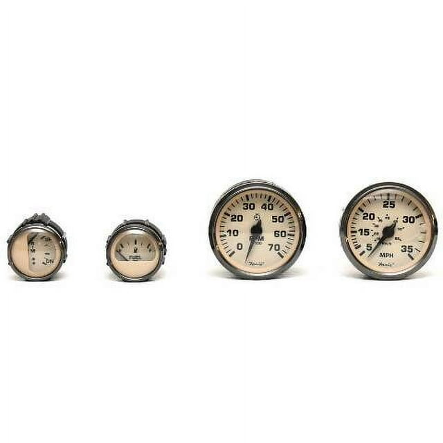 Faria Boat Gauge Set | 3 3/8 Inch Euro Beige (Set of 4) - Walmart.com