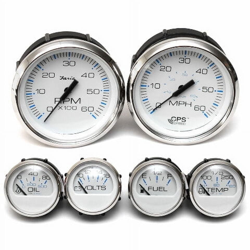Faria Boat Gauge Set KTF063 | Chesapeake Inboard GPS Speedometer (6PC ...