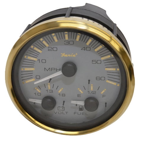 Faria Boat Multi-Function Gauge GS2003B | Speedo Fuel Volt 4 1/4 Inch ...