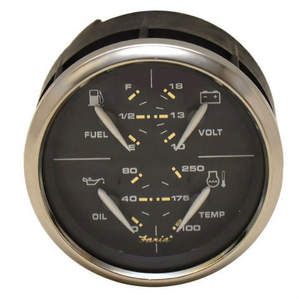 Faria Boat Multifunction Gauge GFC631B | Fuel / Volt / Oil / Temp ...