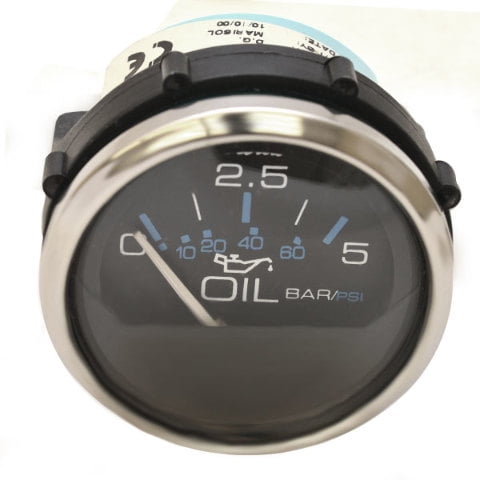 Faria Boat Oil Gauge GP9779A | Larson 2 Inch Chesapeake Black SS Marine ...