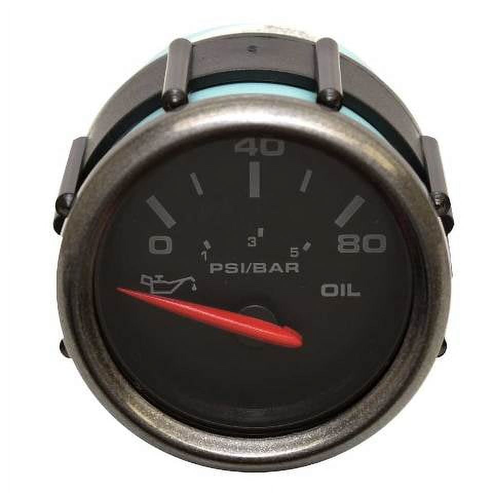 Faria Boat Oil Pressure Gauge GP7763A | Trophy 2 Inch Metallic Black ...
