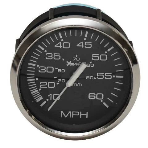 Faria Boat Speedometer Gauge SE8045A | 3 1/4 Inch Silver Black ...