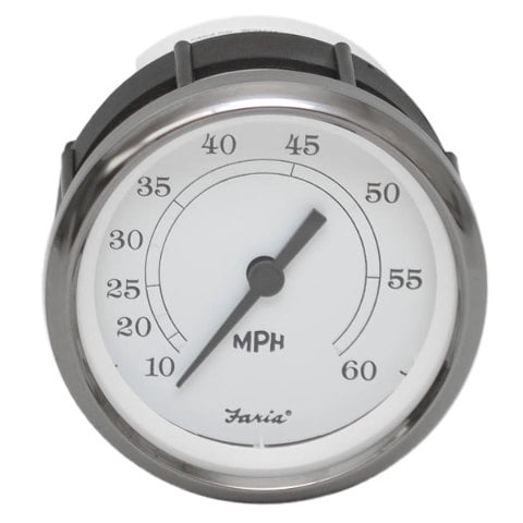 Faria Boat Speedometer Gauge SE9444A | 60 MPH Heritage Silver - Walmart.com