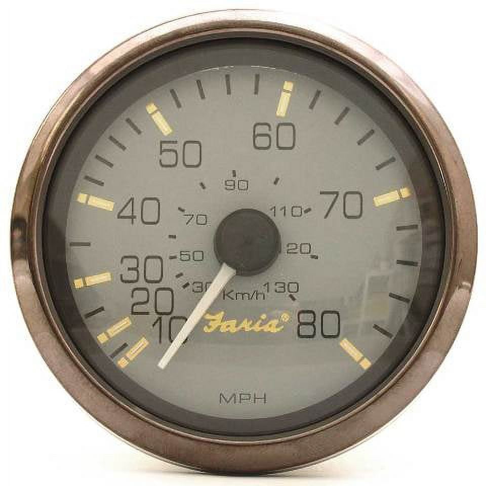 Faria Boat Speedometer Gauge SE9931A | Regal 3 1/4 Inch Pewter Gray ...