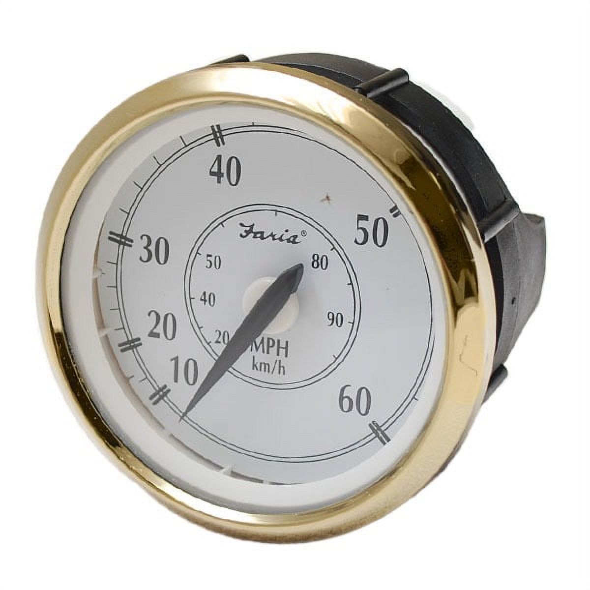 Faria Boat Speedometer Gauge SE9975B | Newport Gold Series 3 1/4 Inch ...