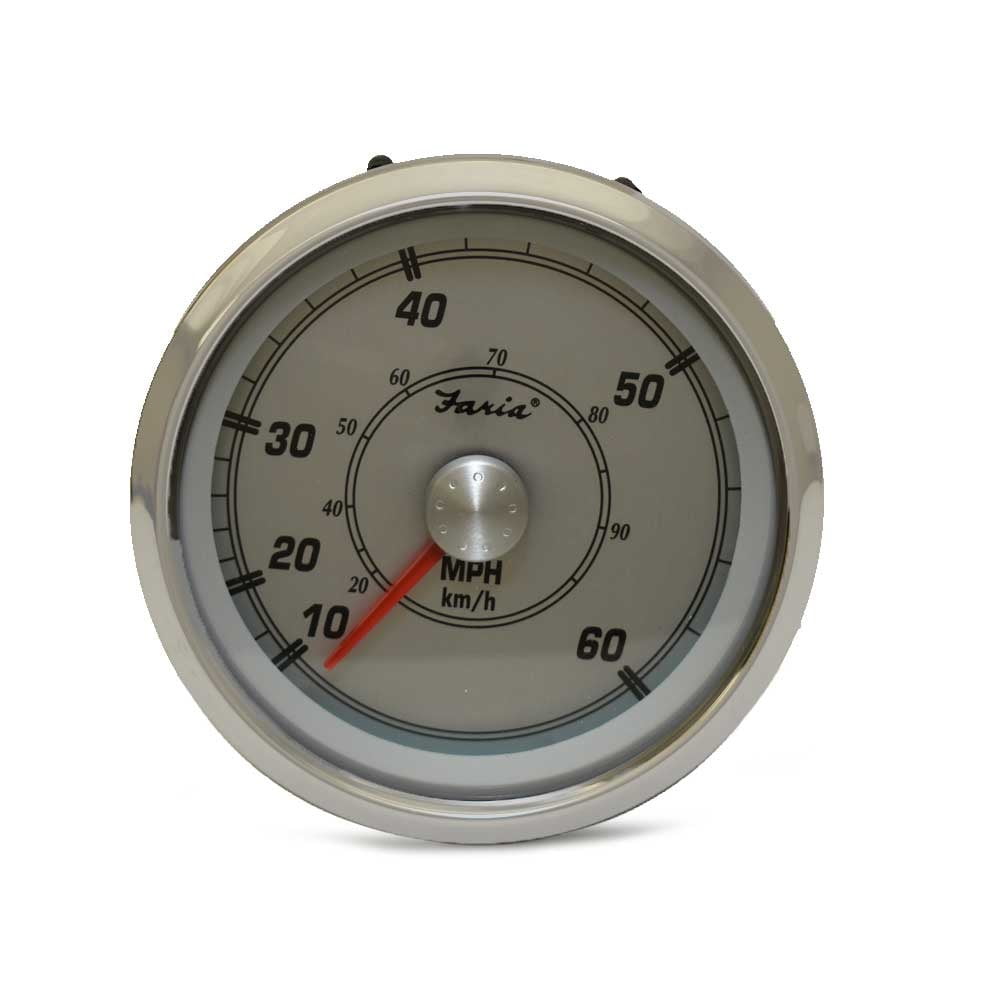 Faria Boat Speedometer Gauge SE9982A | Maxum 3 1/4 Inch Silver ...