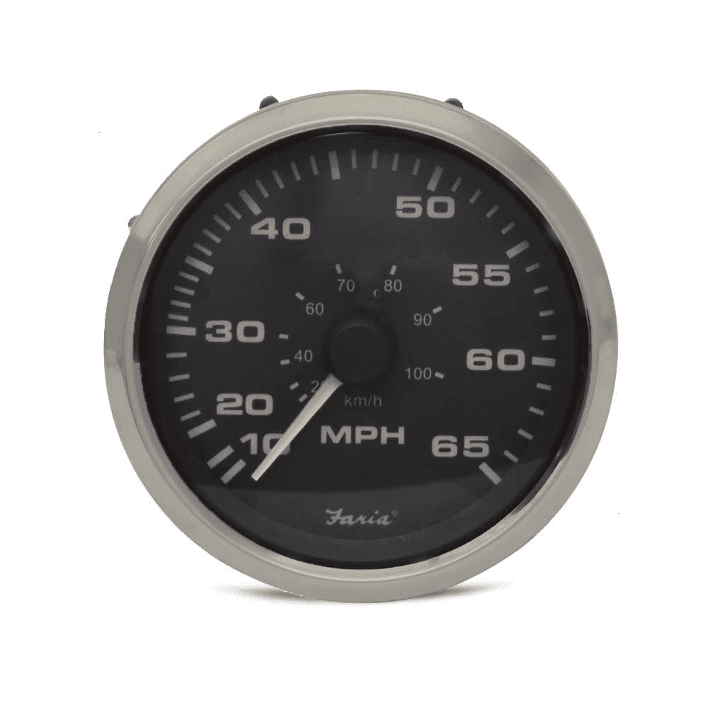 Faria Boat Speedometer Gauge SEK028A | 3 1/4 Inch Silver Black ...
