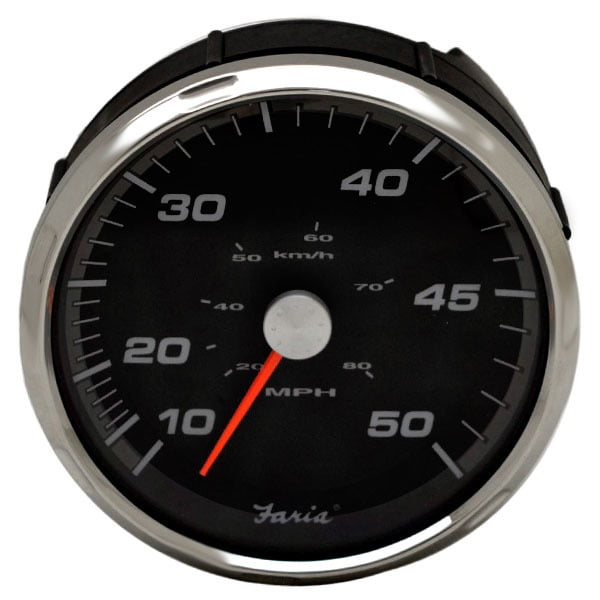 Faria Boat Speedometer Gauge SEK631A | 4 1/4 Inch Silver Black ...