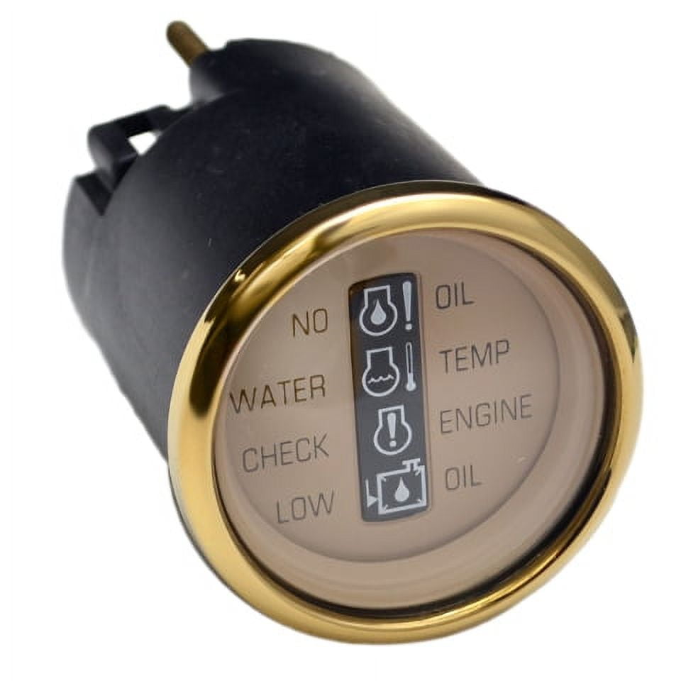 Faria Boat OMC Systems Check Gauge GP4900B | Euro Beige 2 Inch Gold ...