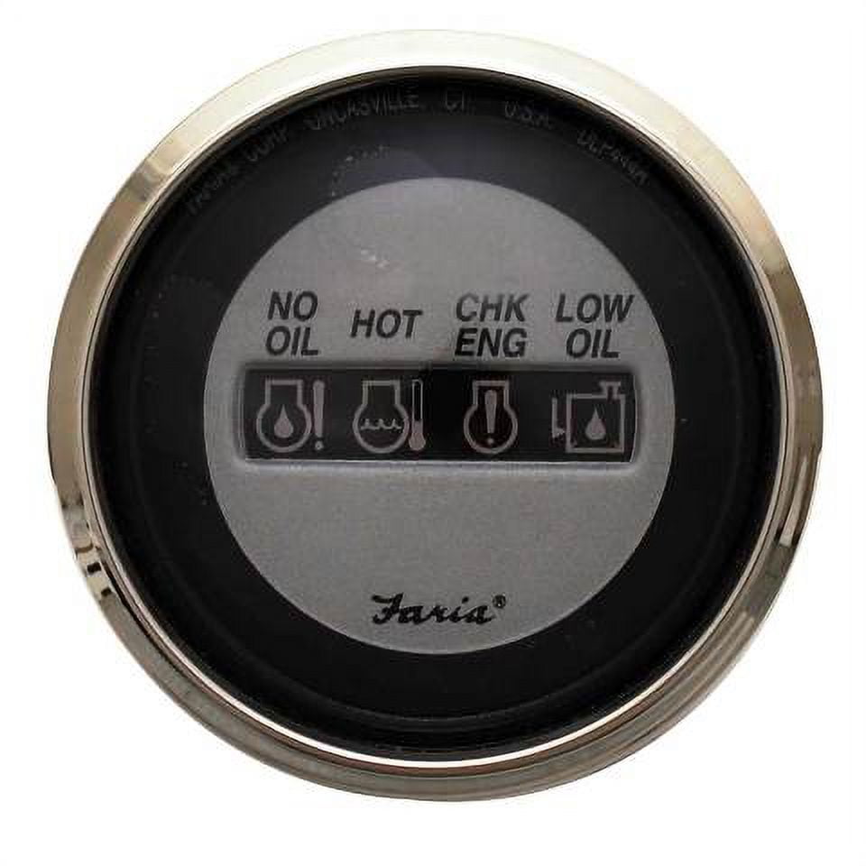 Faria Boat OMC Systems Check Gauge GPK604A | 2 Inch Silver - Walmart.com