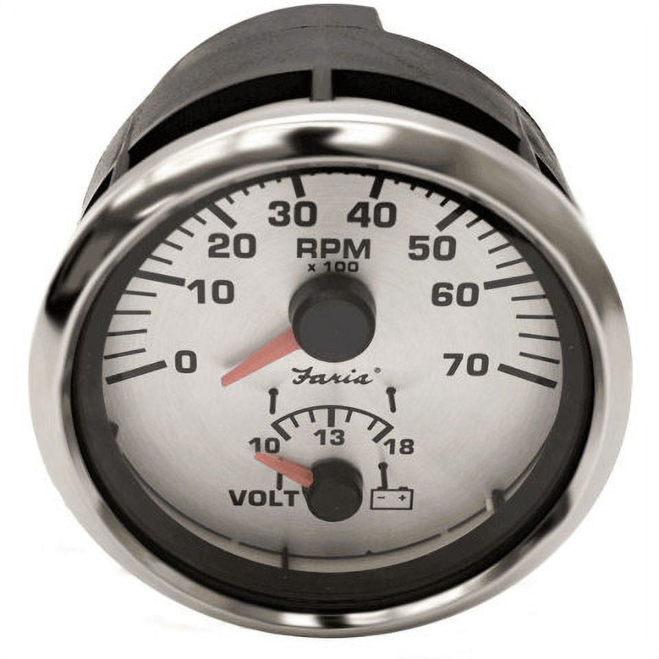 Faria Boat Tach/Volt Multifunction Gauge GTC048A | Lund Spun Sliver ...