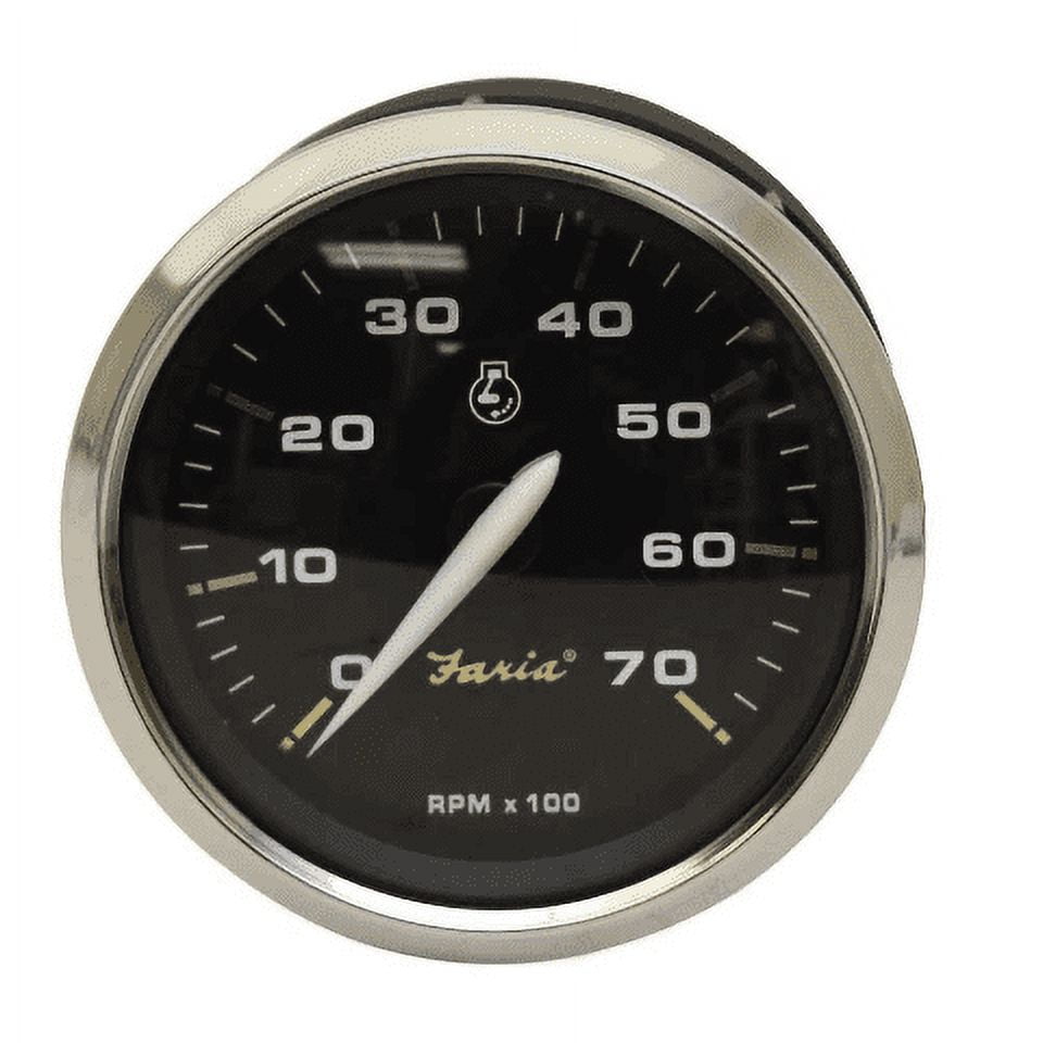Faria Boat Tachometer Gauge TCC618A | Kronos Black Godfrey 3 1/4 Inch ...