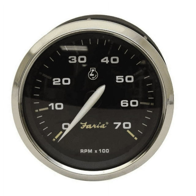 Faria Boat Tachometer Gauge TCC618A | Kronos Black Godfrey 3 1/4 Inch ...