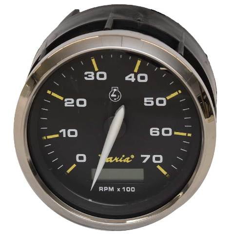 Faria Kronos Black Boat Tachometer Gauge THC618C | Mercury Marine w ...