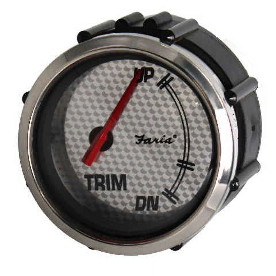 Faria Boat Trim Gauge GP5065B | Mercury 2 Inch Newport Carbon - Walmart.com