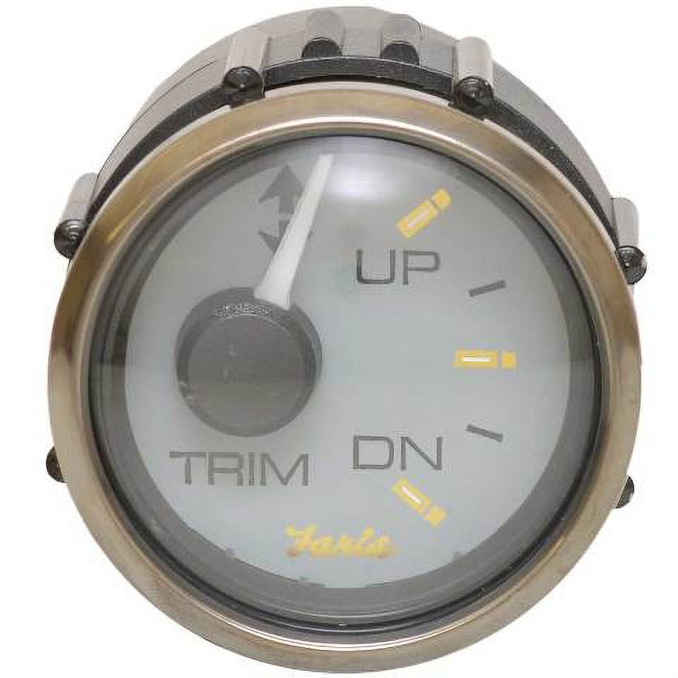 Faria Boat Trim Gauge GP7583B | Mercury Signature Gold 2 Inch Pewter ...
