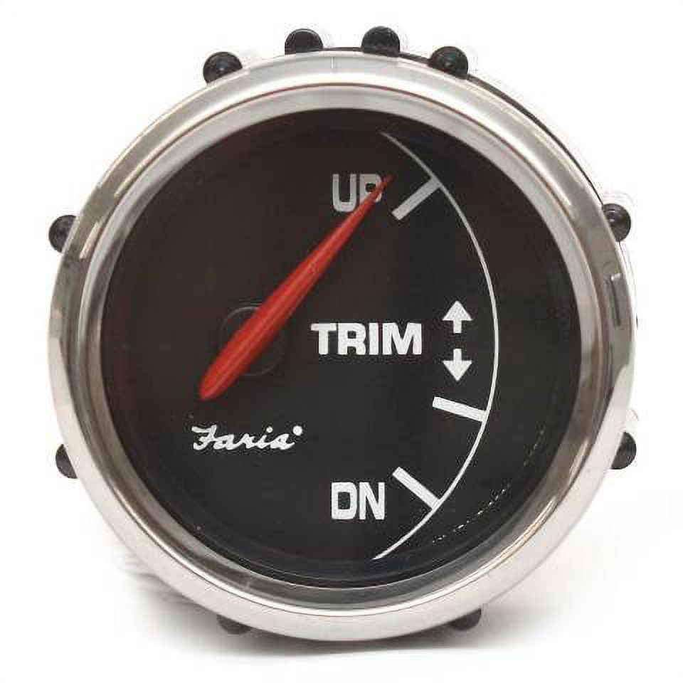 Faria Boat Trim Gauge GP8125A | Mercury Black Silver - Walmart.com