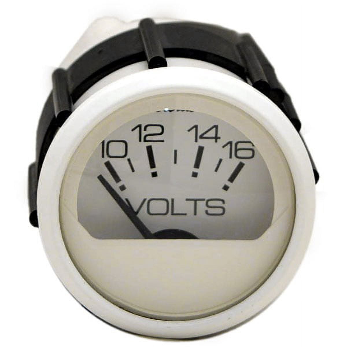 Faria Boat Volt Gauge VPC011A | Dress White Ranger 2 Inch White ...