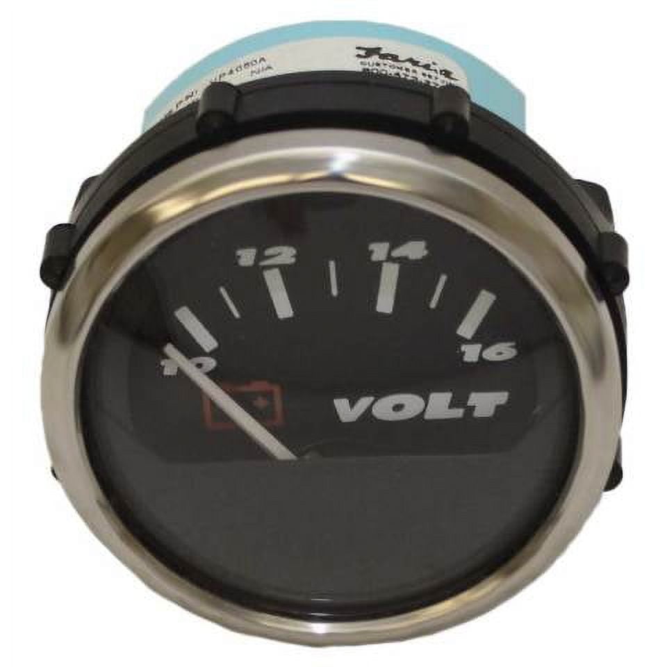 Faria Boat Volt Meter Gauge VP4050A | 10 - 16v 2 Inch Black - Walmart.com
