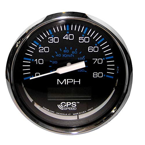 Faria Chesapeake SS 4" 80 MPH GPS Speedometer Gauge - Walmart.com