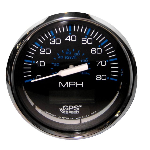 Faria Chesapeake SS 4" 80 MPH GPS Speedometer Gauge - Walmart.com