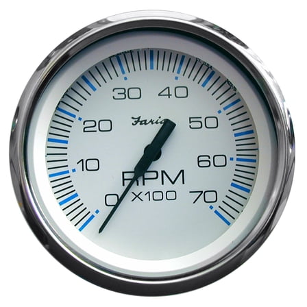 Faria 33832 Chesapeake Tachometer Gauge with Hourmeter 7000 RPM - White ...