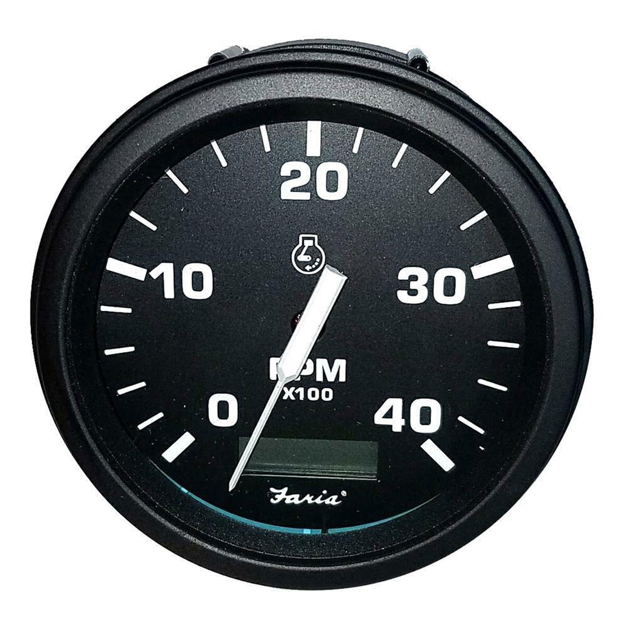 Faria 32834 Euro Tachometer with Hourmeter (4000 RPM) Diesel - 4 ...