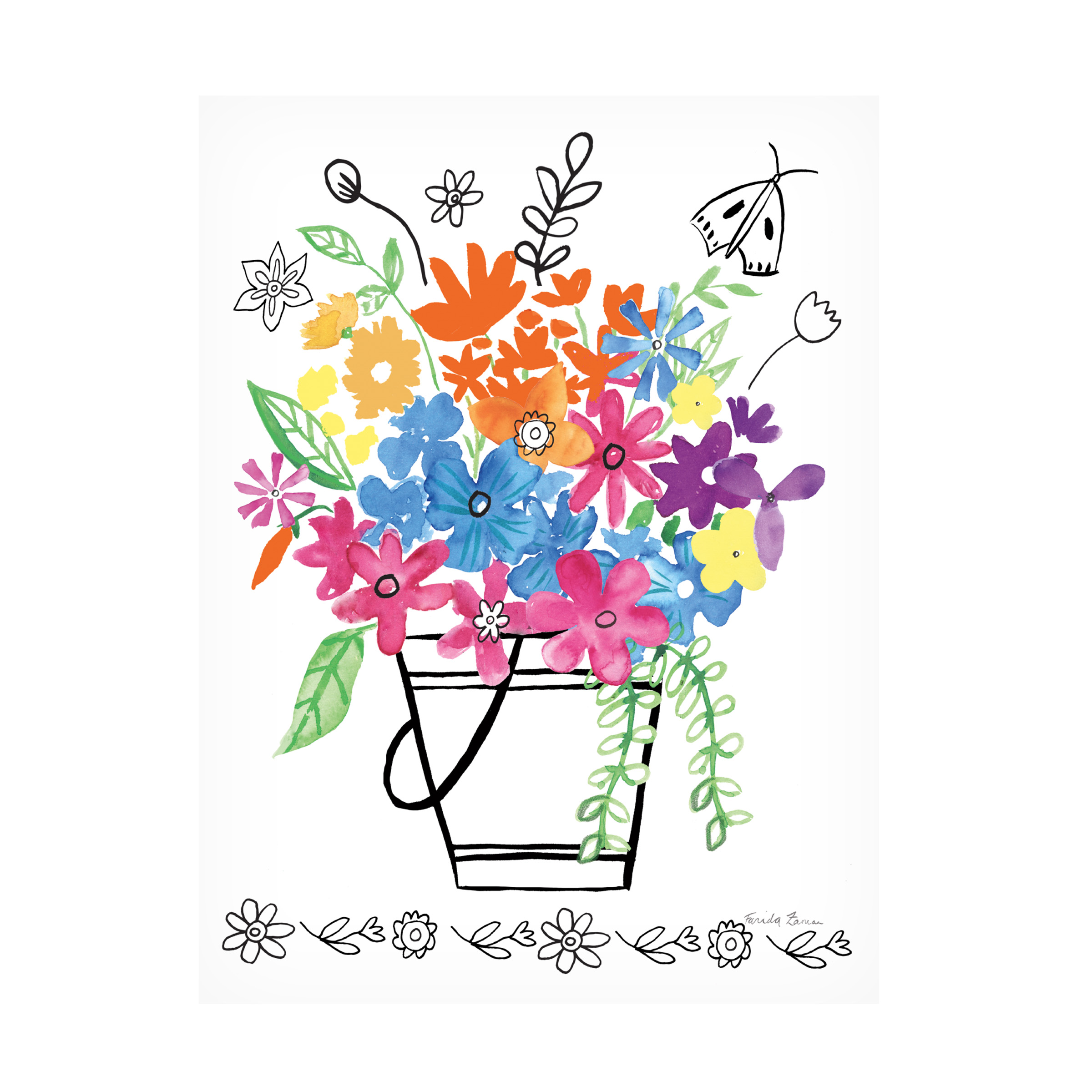 Farida Zaman 'Floral Magic I' Canvas Art - Walmart.com