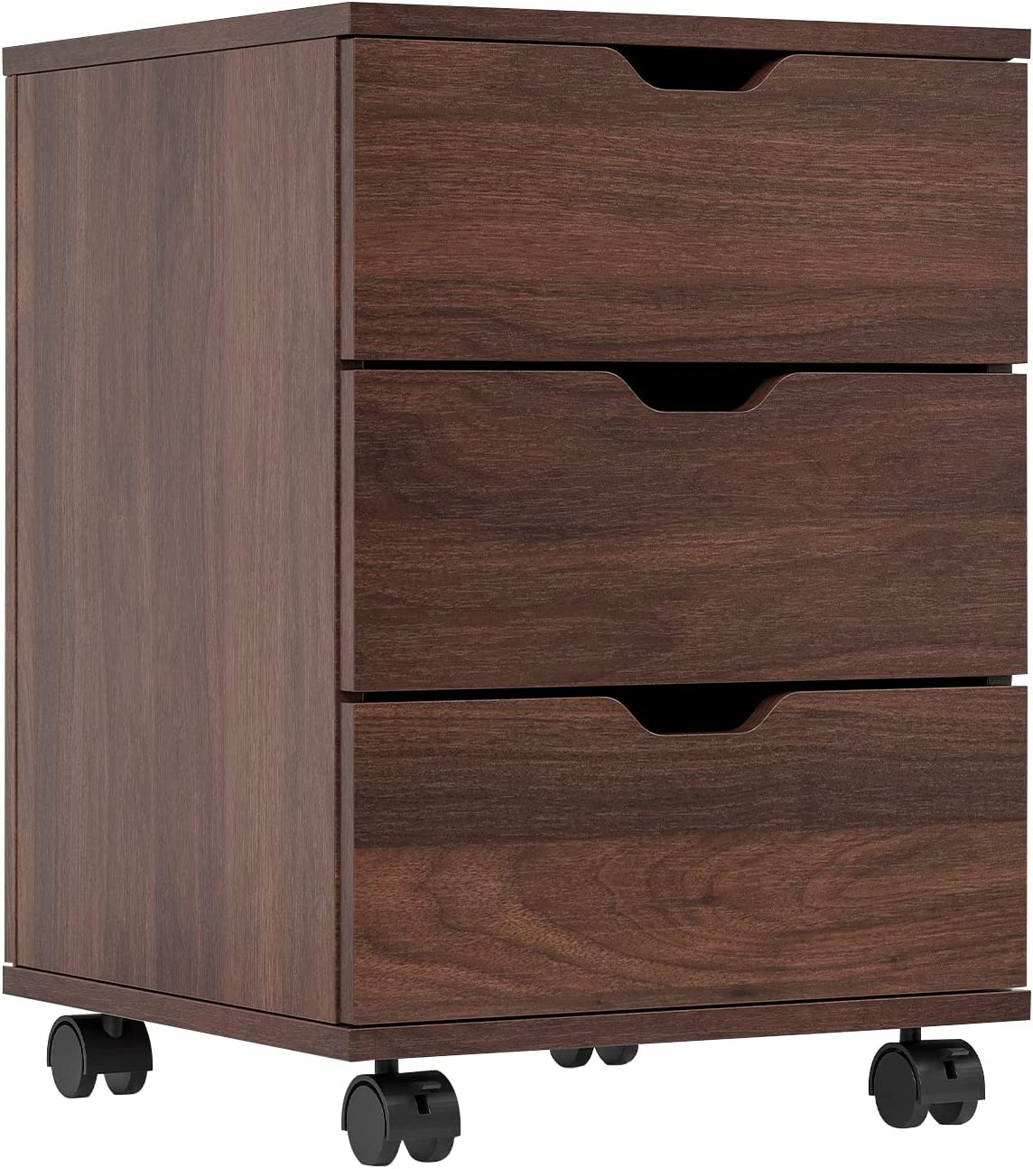 Farini Mobile File Cabinet for Home Office, 3 Drawer Chest Wood ...