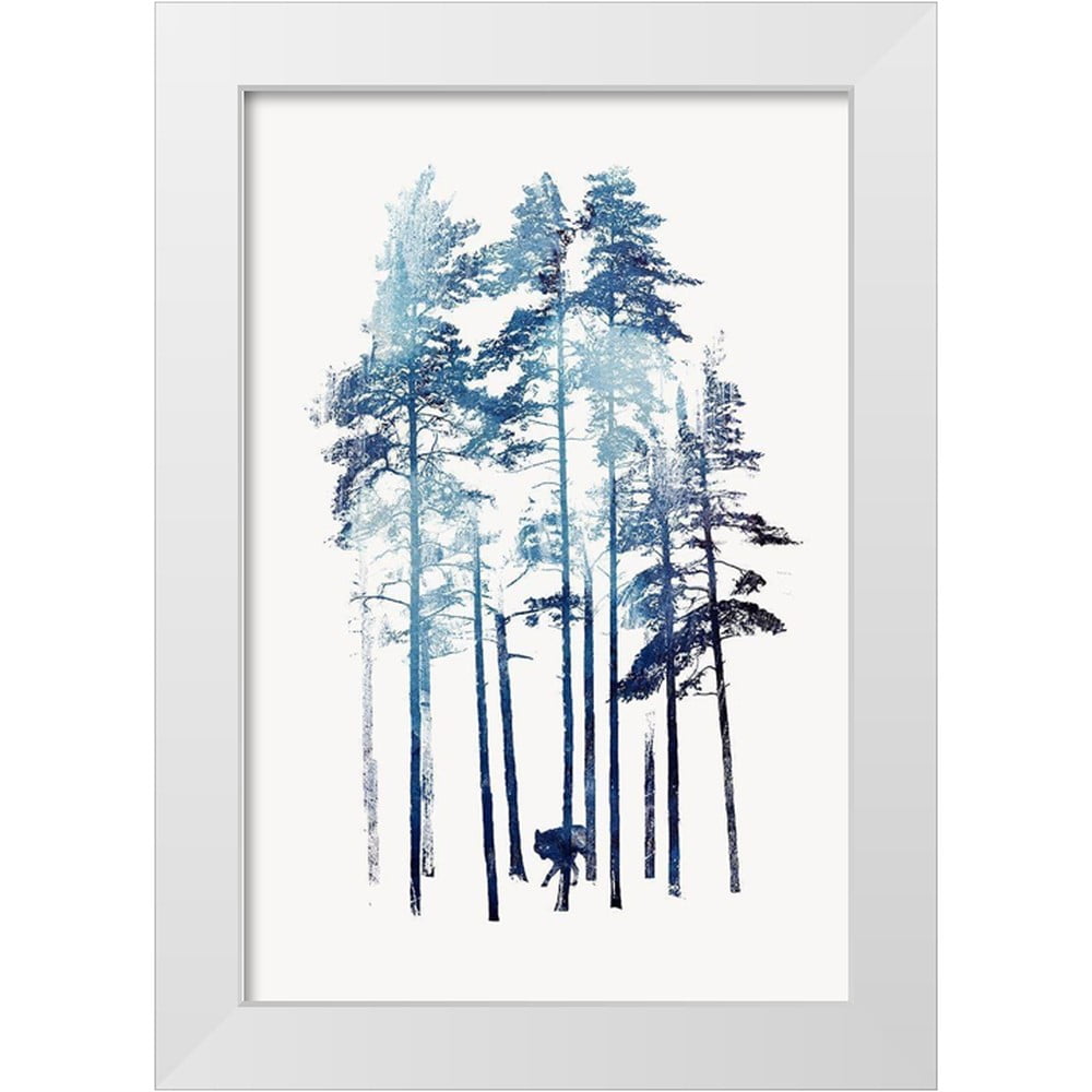 Farkas, Robert 11x14 White Modern Wood Framed Museum Art Print Titled - Winter Wolf - Walmart.com