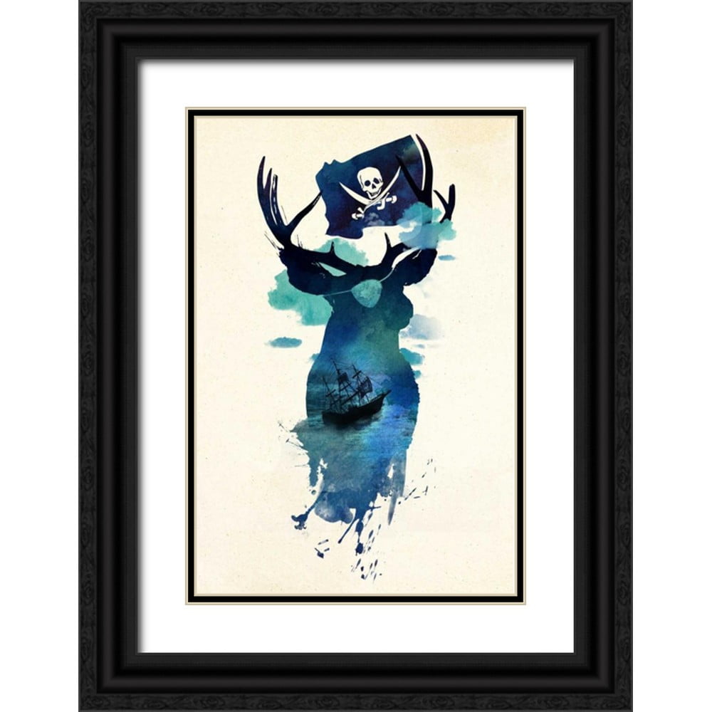Farkas, Robert 23x32 Black Ornate Wood Framed with Double Matting ...
