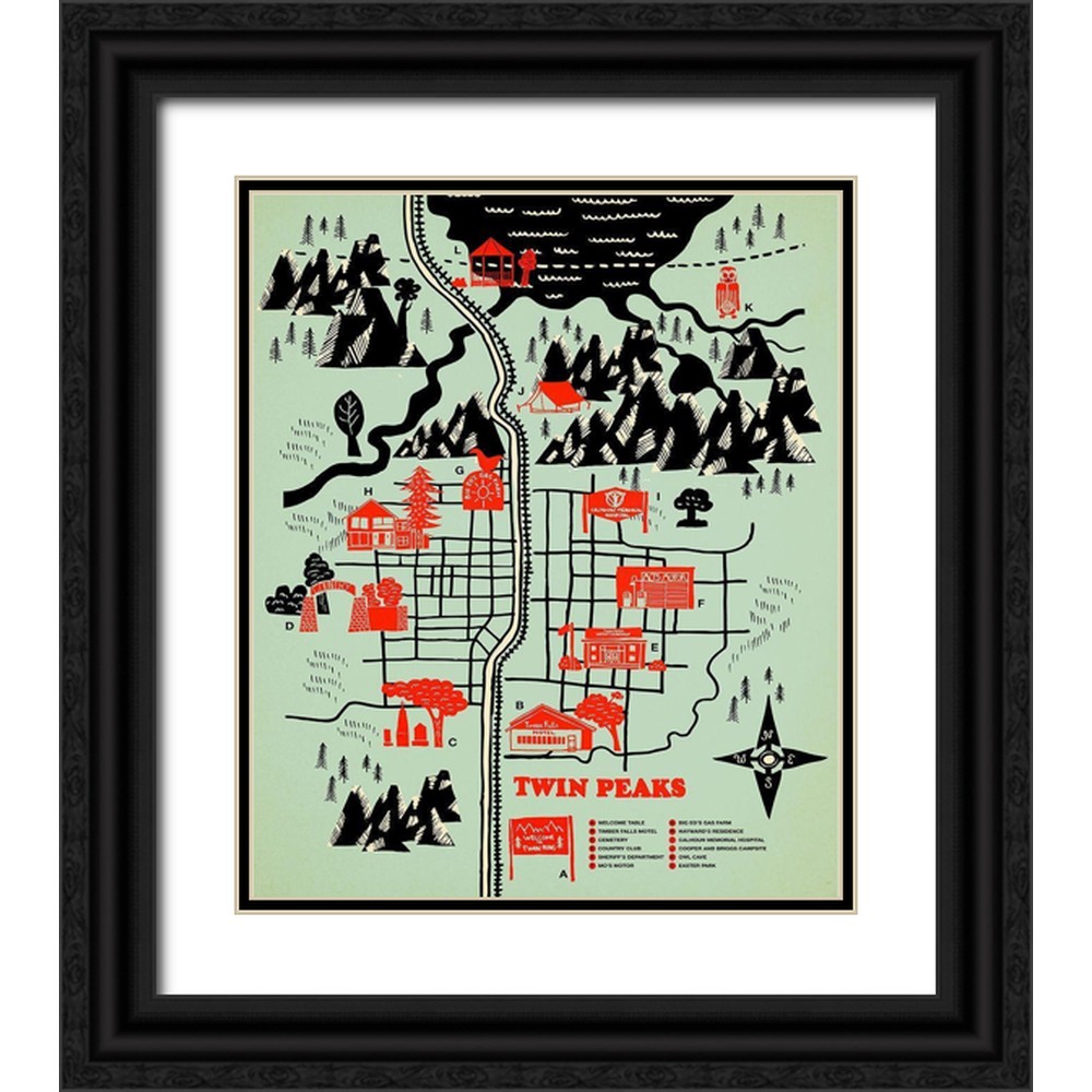 Farkas, Robert 26x30 Black Ornate Wood Framed with Double Matting ...