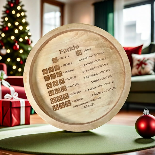 Farkle Dice Tray, Farkle Classic Dice Game Tray, Wooden Dice Tray ...