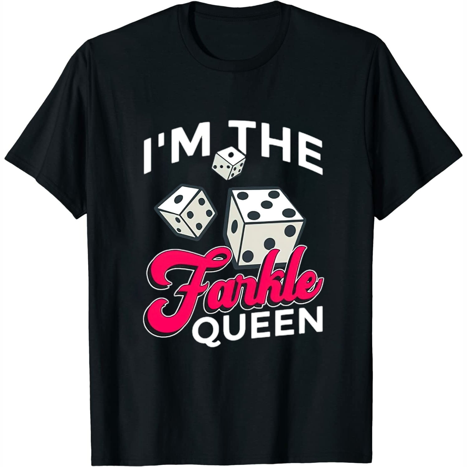 Farkle Girl Dice Game Design For Farkle Queen T Shirt Black 4XL ...