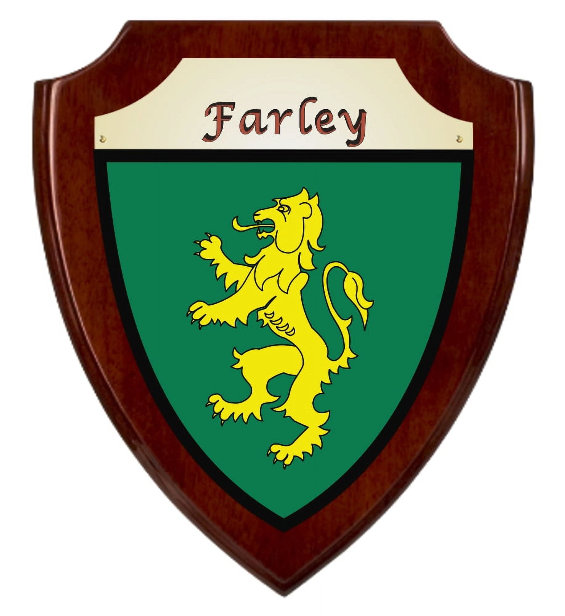 Farley Irish Coat of Arms Shield Plaque - Rosewood Finish - Walmart.com