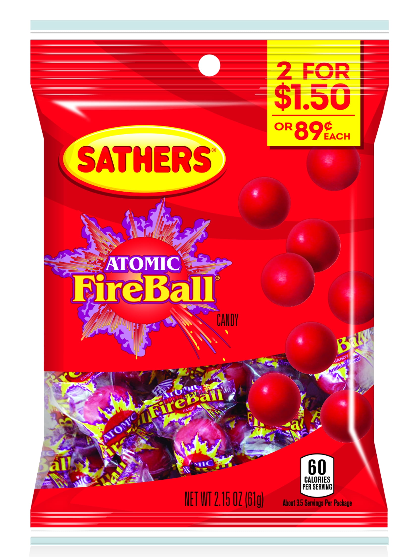 Farley's & Sathers 10105 Atomic Fireballs 12 Pack - Walmart.com