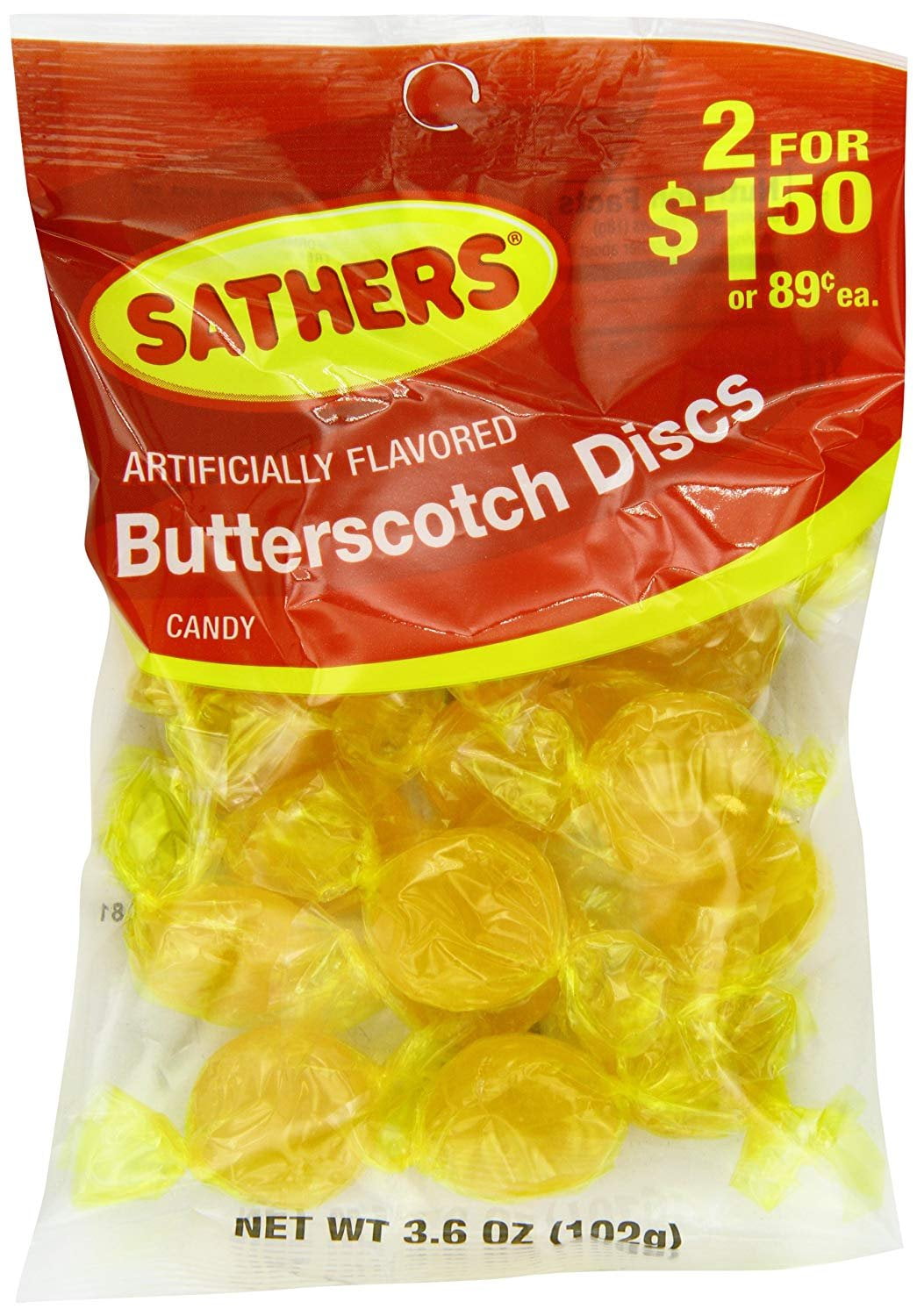 Farley's & Sathers Candy, Butterscotch Discs, 3.6 Ounce, Pack of 12 ...
