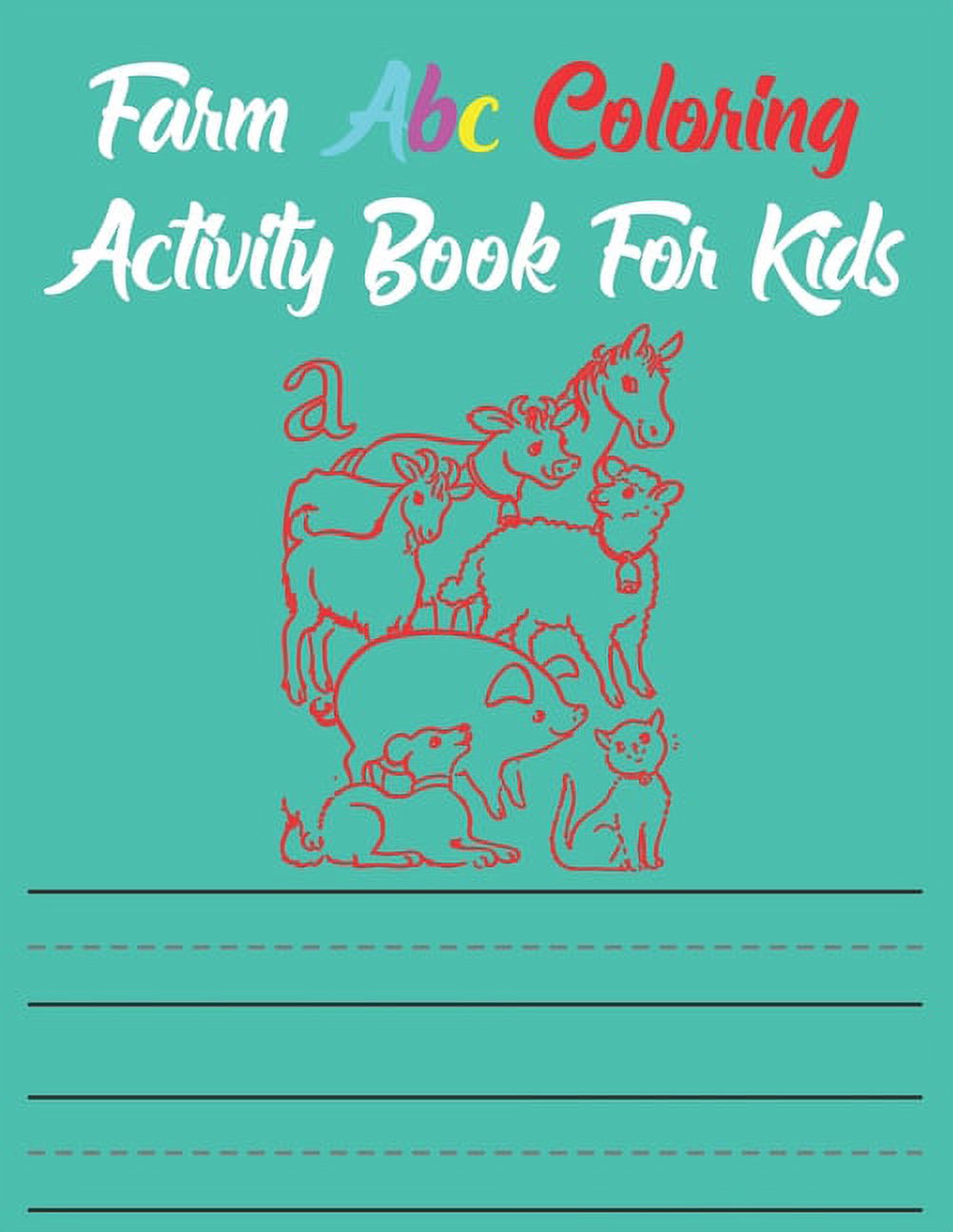 Farm Abc Coloring Activity Book For Kids : Best Abc Coloring Book Gift ...