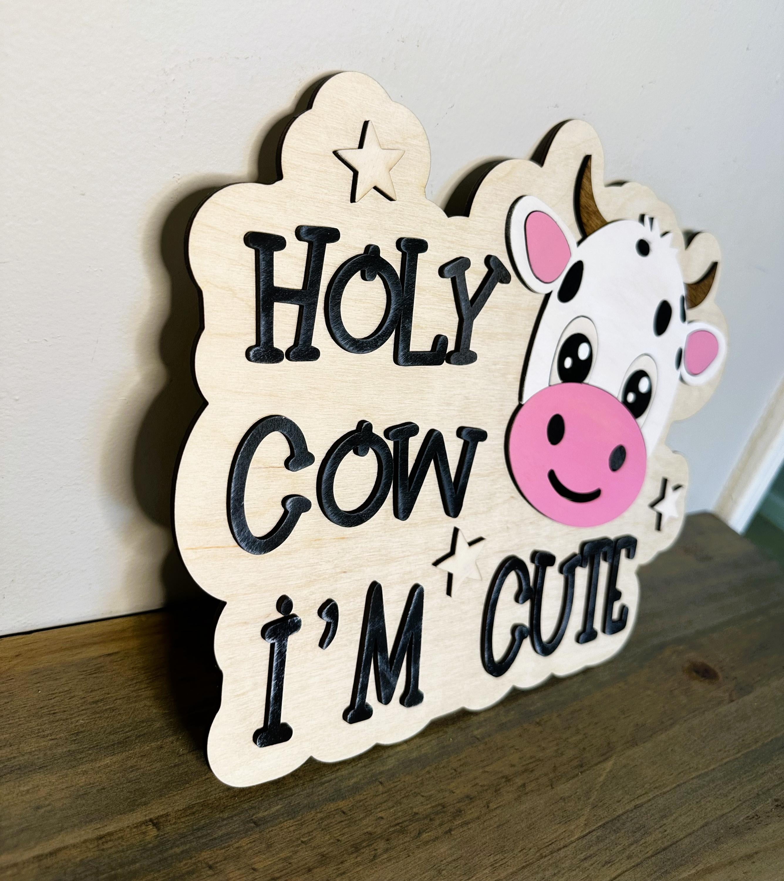 Farm Animal Baby Room Decor - Rustic Cow Signs, Charming Gift for ...