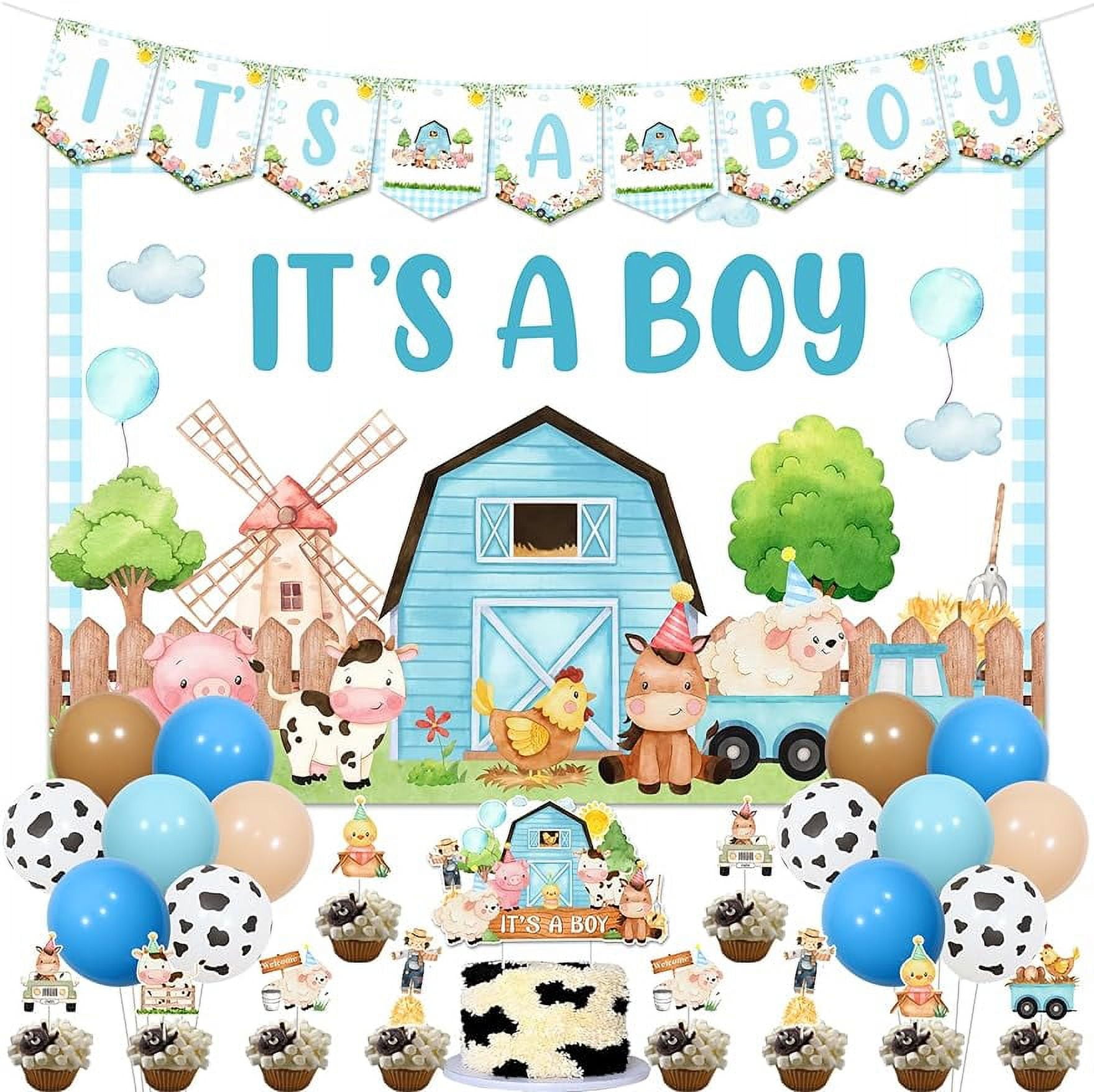 Farm Animal Baby Shower Decorations for Boy, It's A Boy Baby Shower ...
